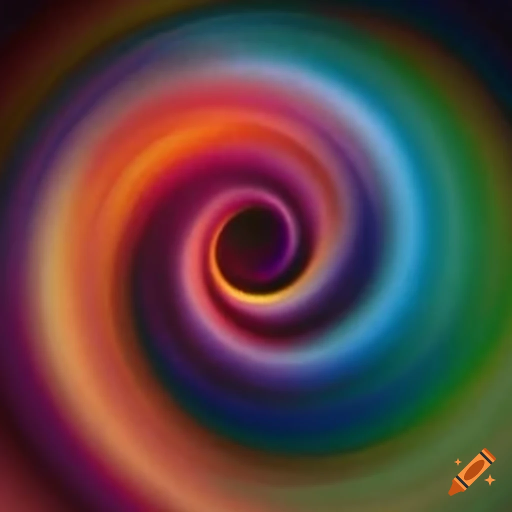 Abstract artwork of continuously deceiving colors on Craiyon