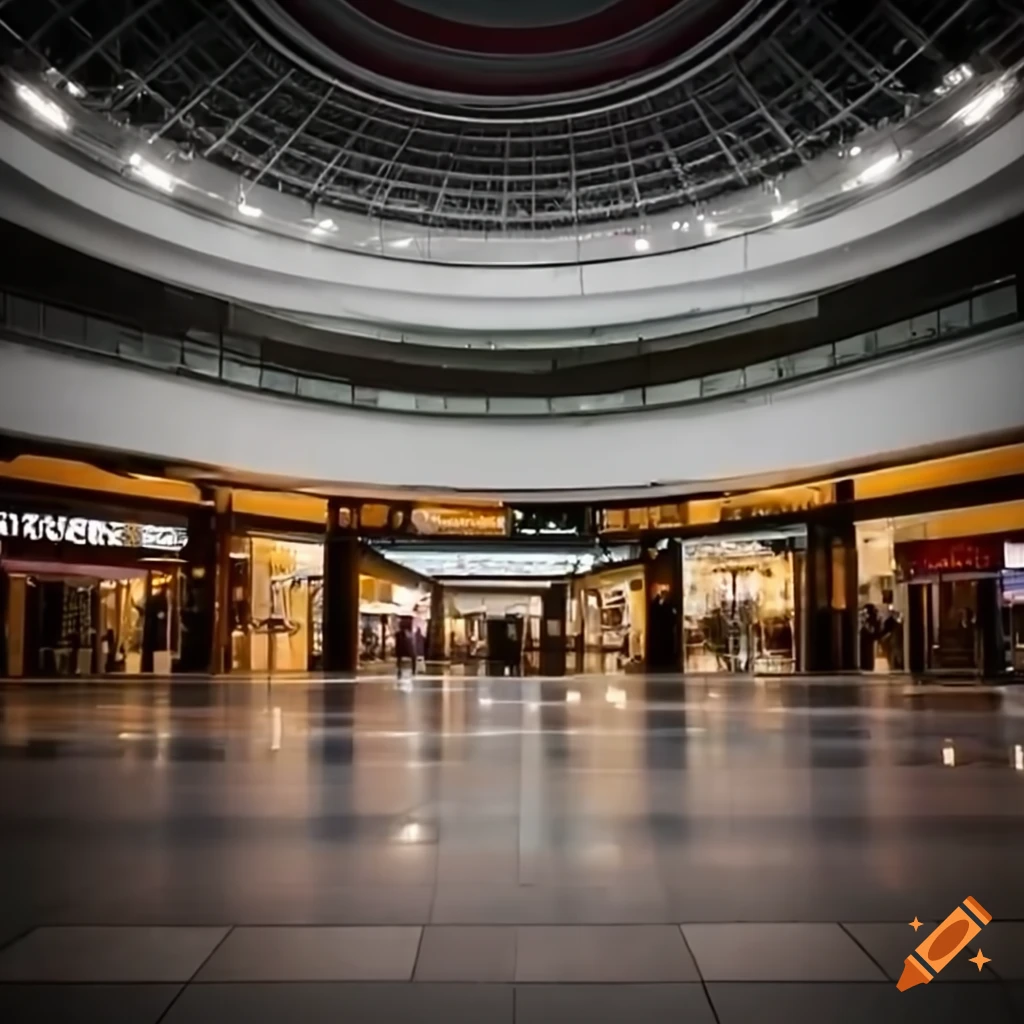 View of an empty mall on Craiyon