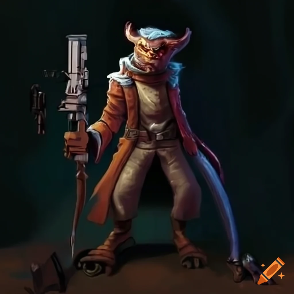 Dnd gunslinger wizard character on Craiyon
