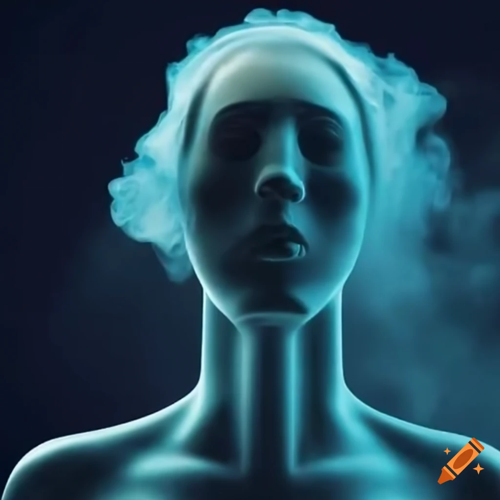 Car exhaust smoke forming a human shape