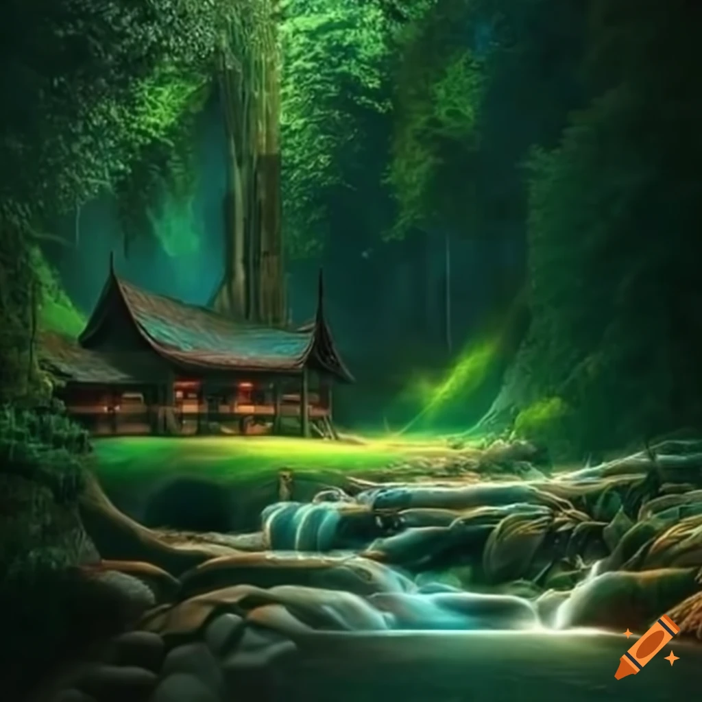 Image depicting enchanting realm of peaceful loving vibes