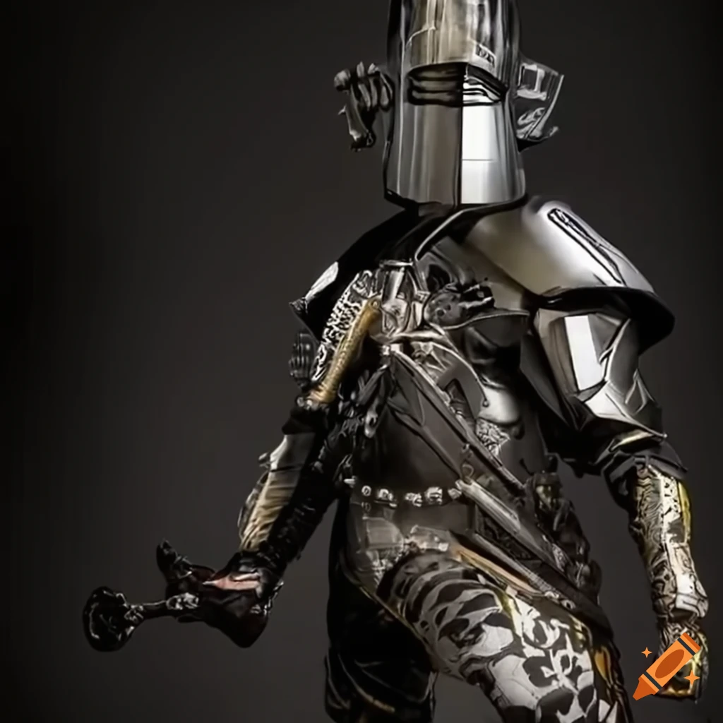 Morphing of a knight on a motocross bike on Craiyon