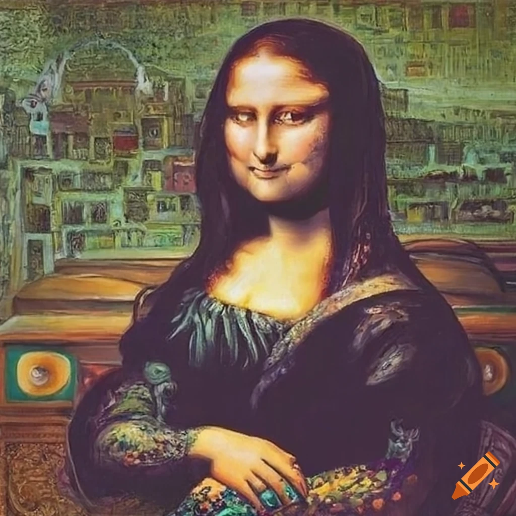 Cthulhu mona lisa in art nouveau frame on Craiyon