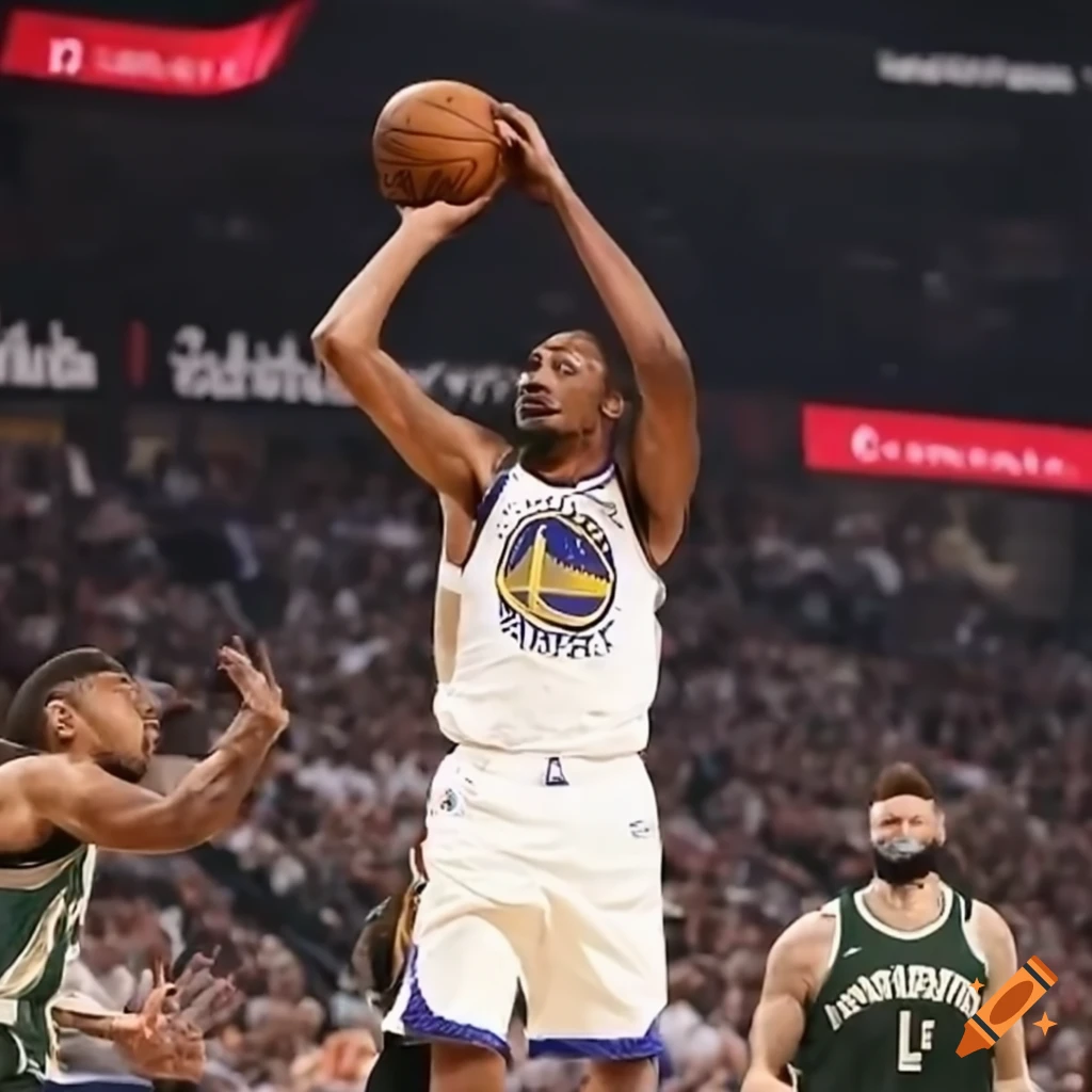 Steph curry admiring painted feet in a museum exhibition on Craiyon