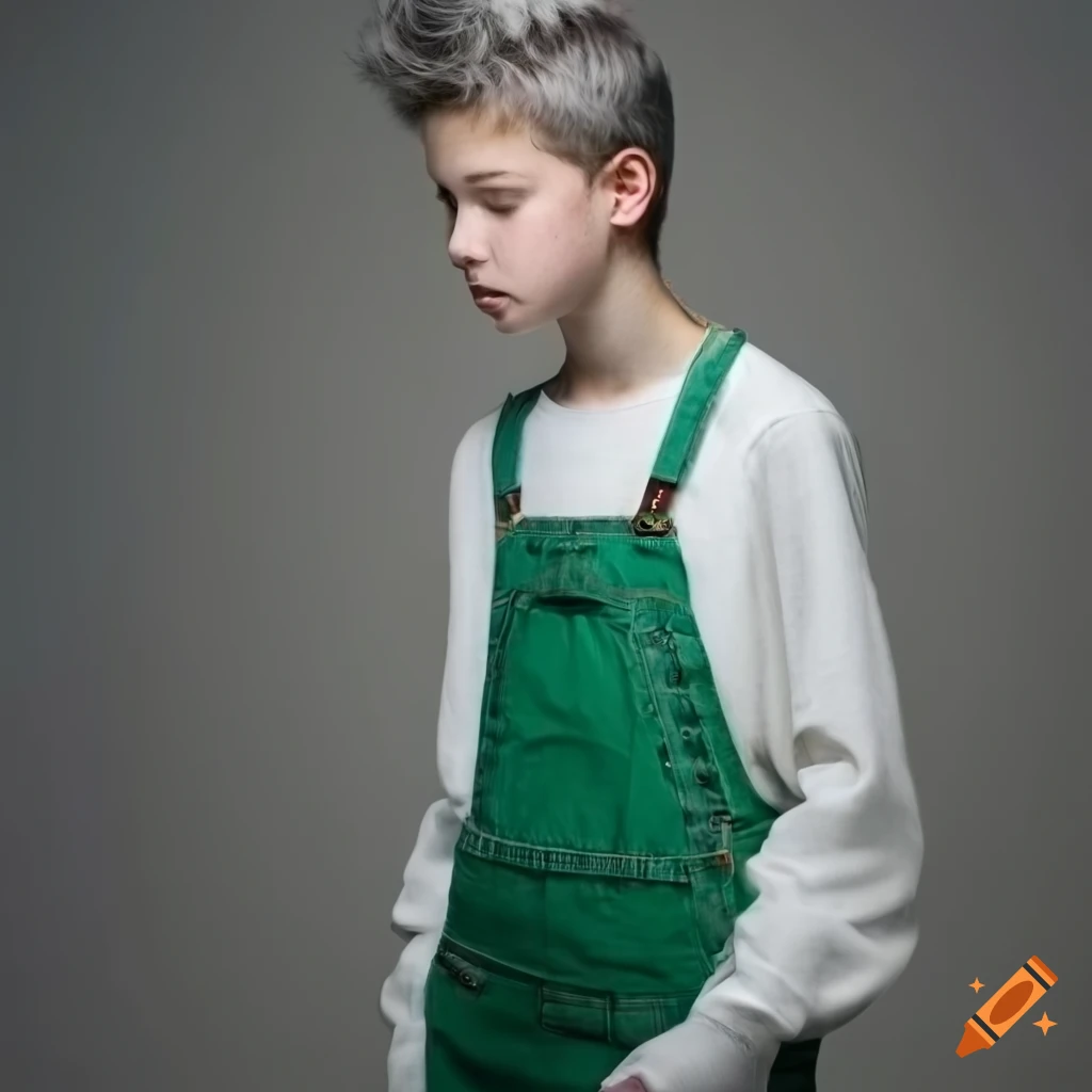 Stylish male teenager with unique fashion sense