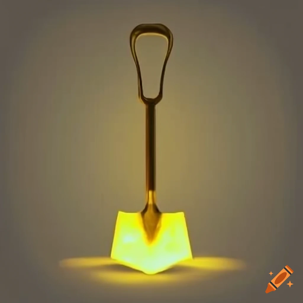 Fluorescent golden shovel with intense yellow lights