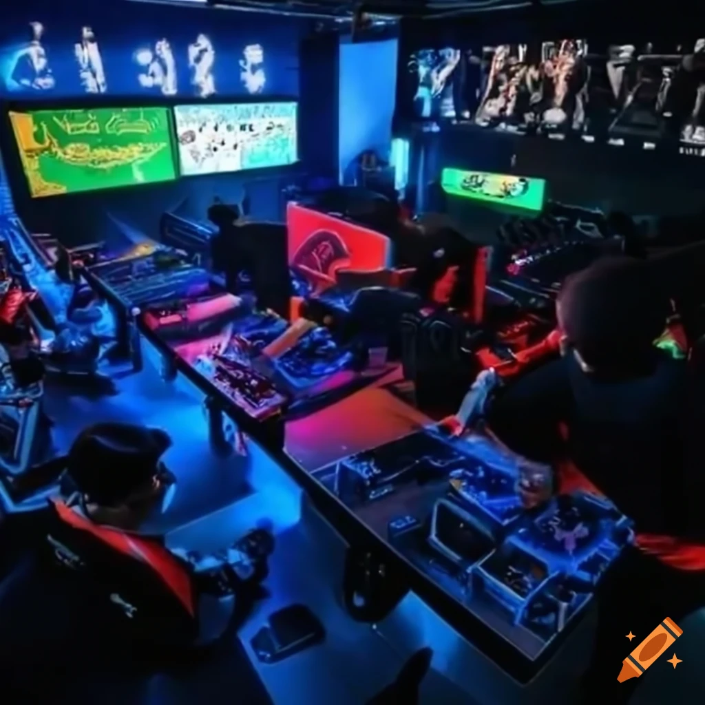 Competitive gaming arena on Craiyon