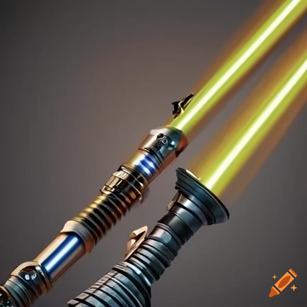 Elegant lightsaber with gold accents