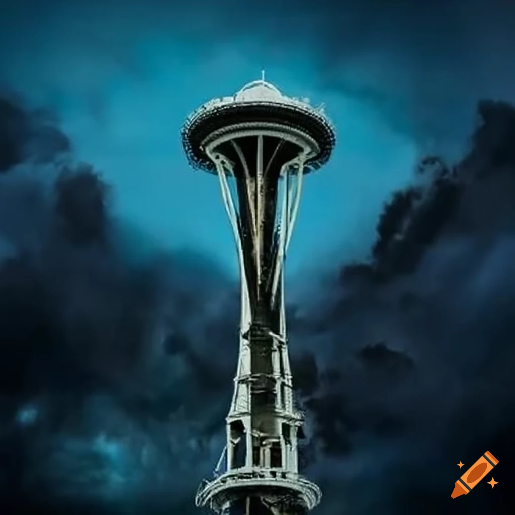Sasquatch attacking space needle on Craiyon