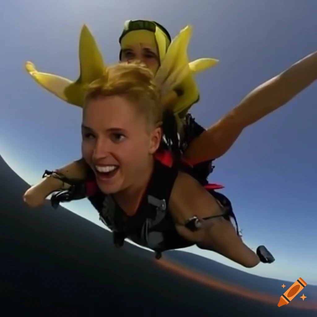 Funny Pineapple Parachuting On Craiyon