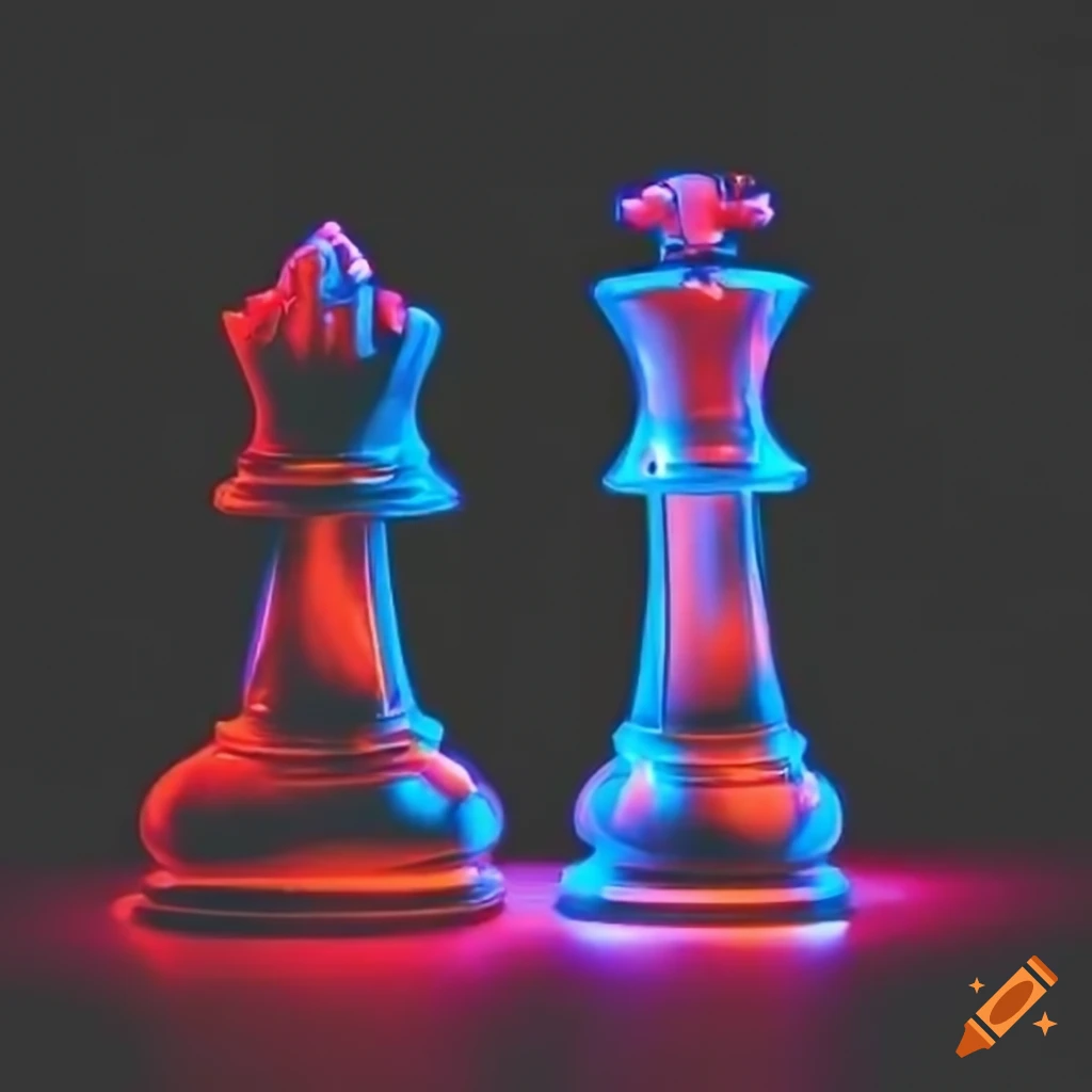 Neon Chess Artwork On Craiyon