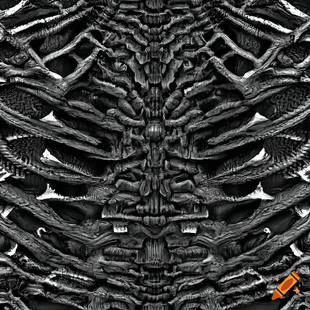 Seamless black and white rib texture on Craiyon