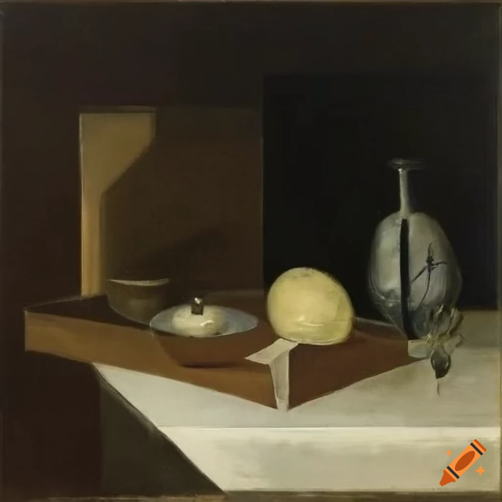 Austere still-life painting by tanguy and rodchenko on Craiyon