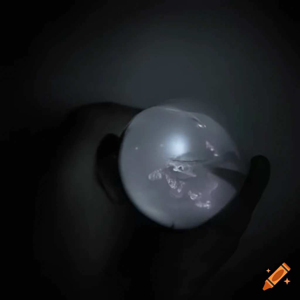 Image of a creepy crystal ball on Craiyon