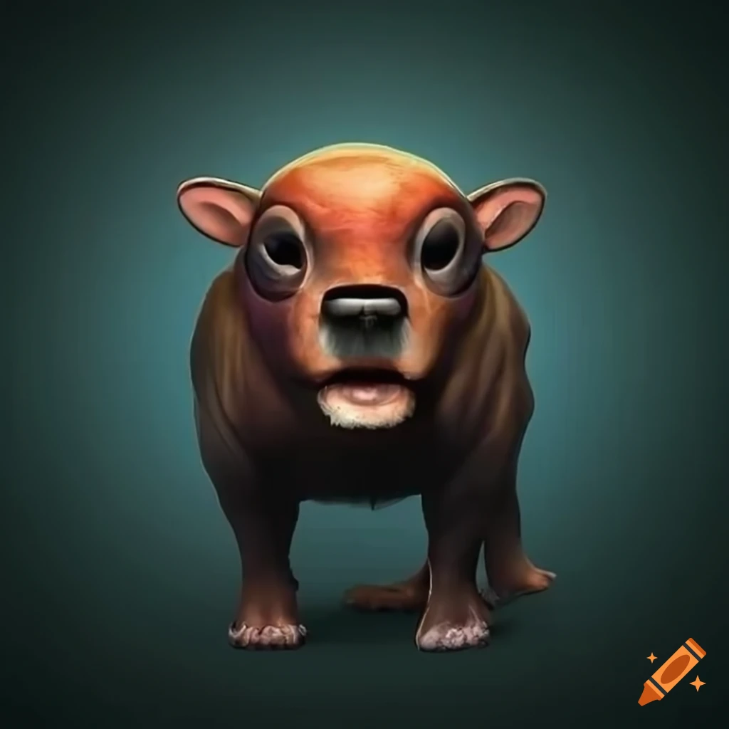 Illustration of prehistoric entelodon in an asian wilderness on Craiyon