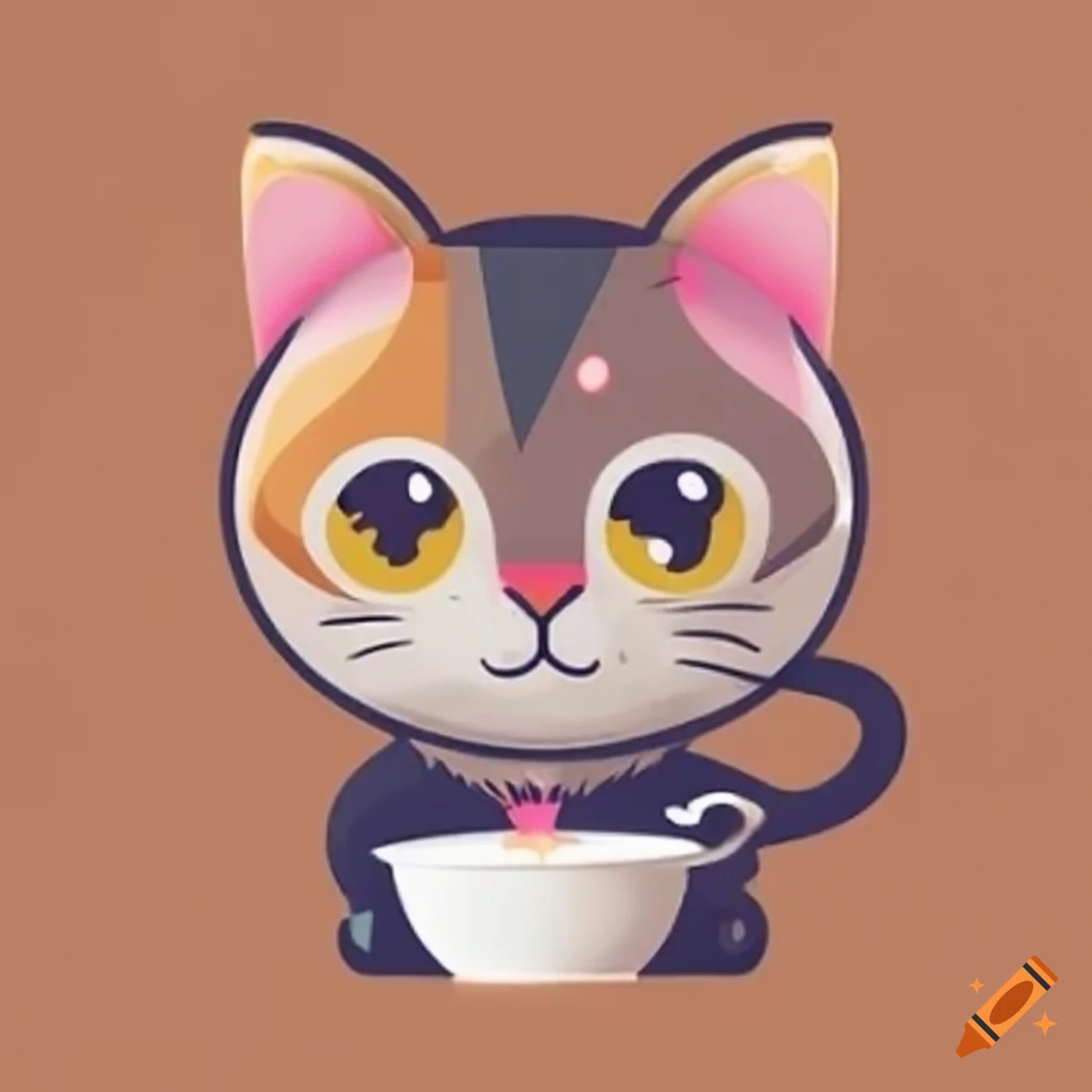 Tarsier holding a coffee cup logo on Craiyon