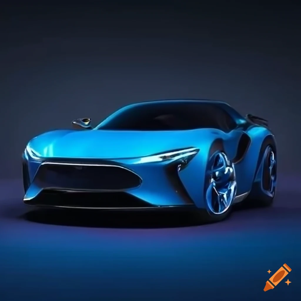 Hd image of an elegant electric blue sports car
