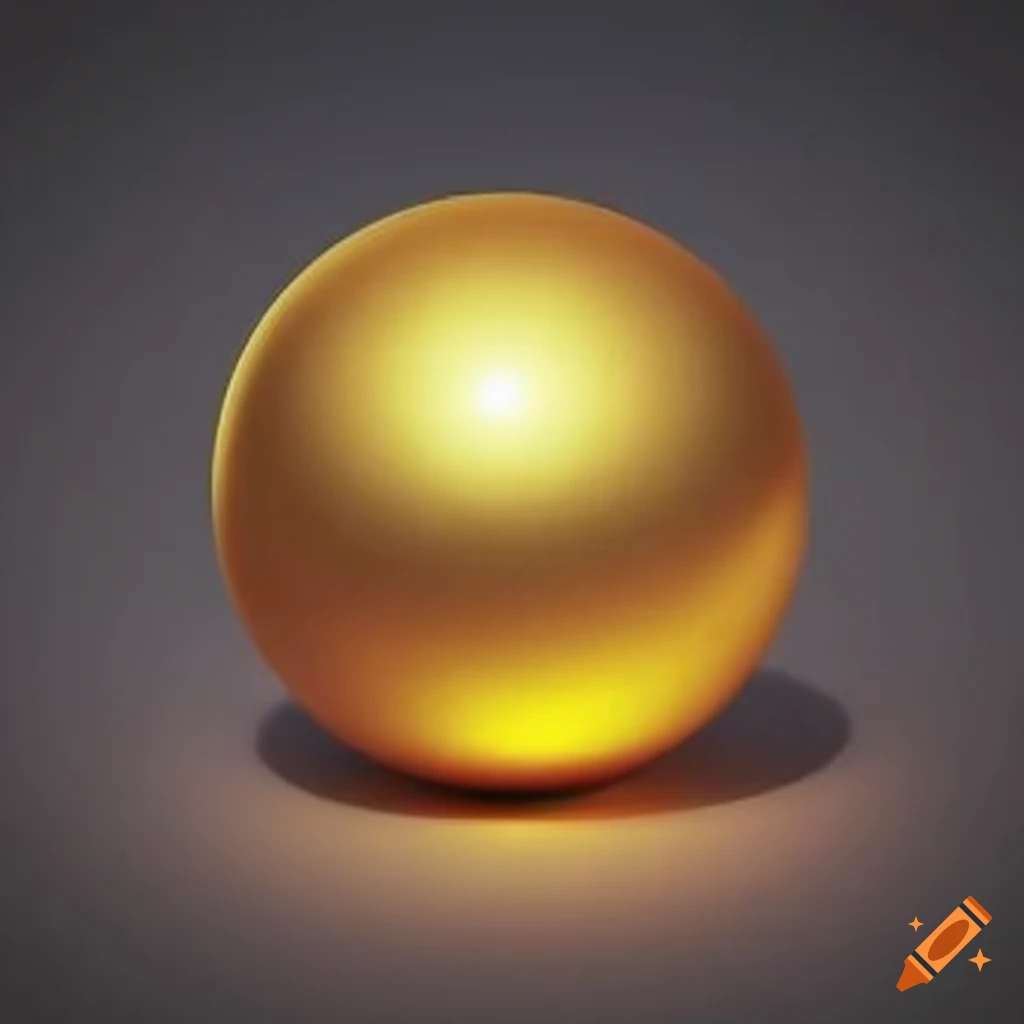 Shiny golden ball on Craiyon
