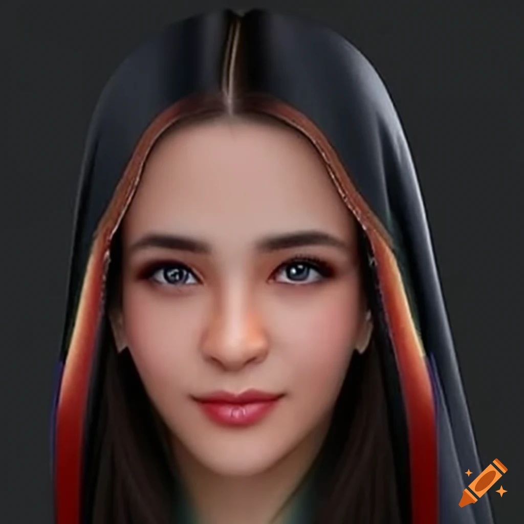 Hyperrealistic portrait in traditional art style