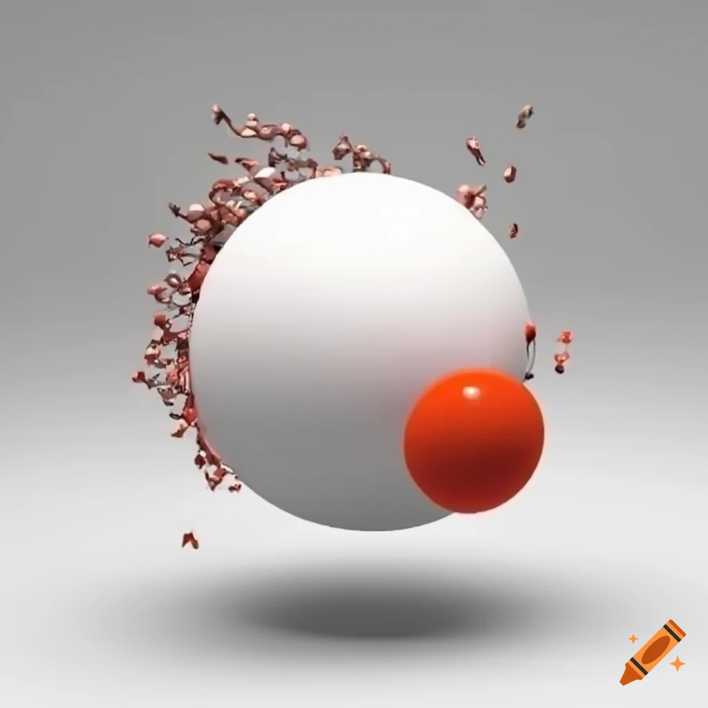 3d balls falling and bouncing on Craiyon