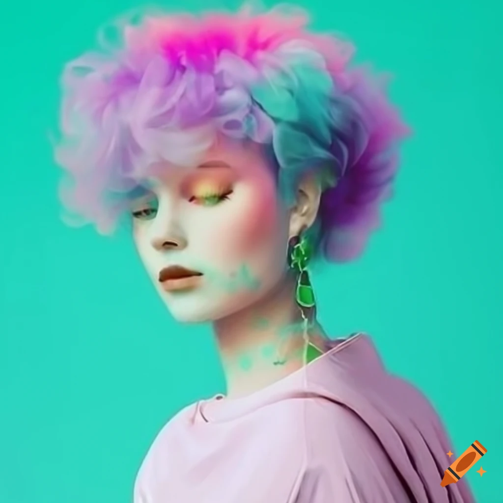 Gender neutral candycore-inspired outfit on Craiyon