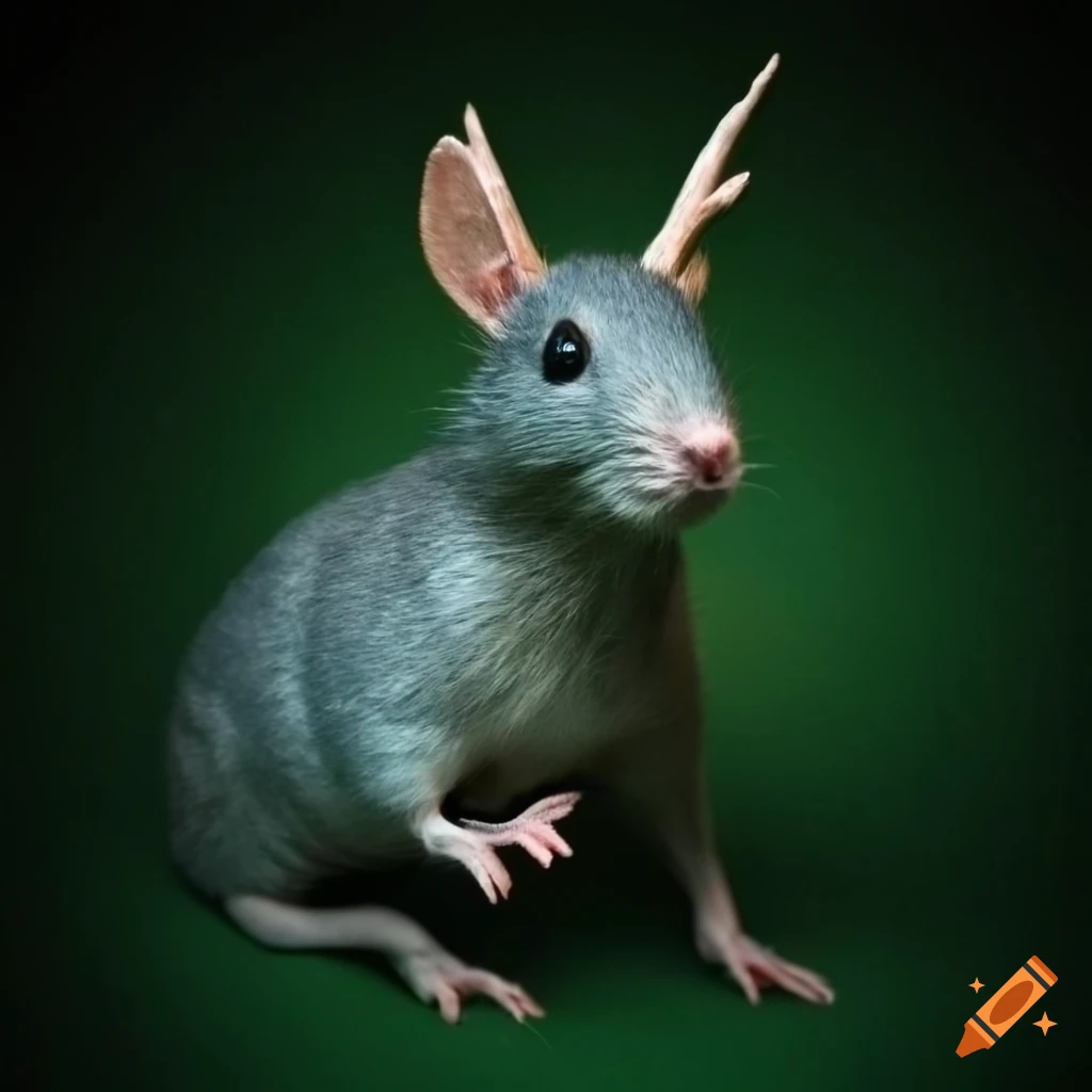 Giant turquoise rat with antlers on Craiyon