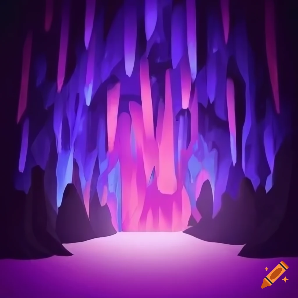 Shimmering crystal cave painting in vincent van gogh style on Craiyon