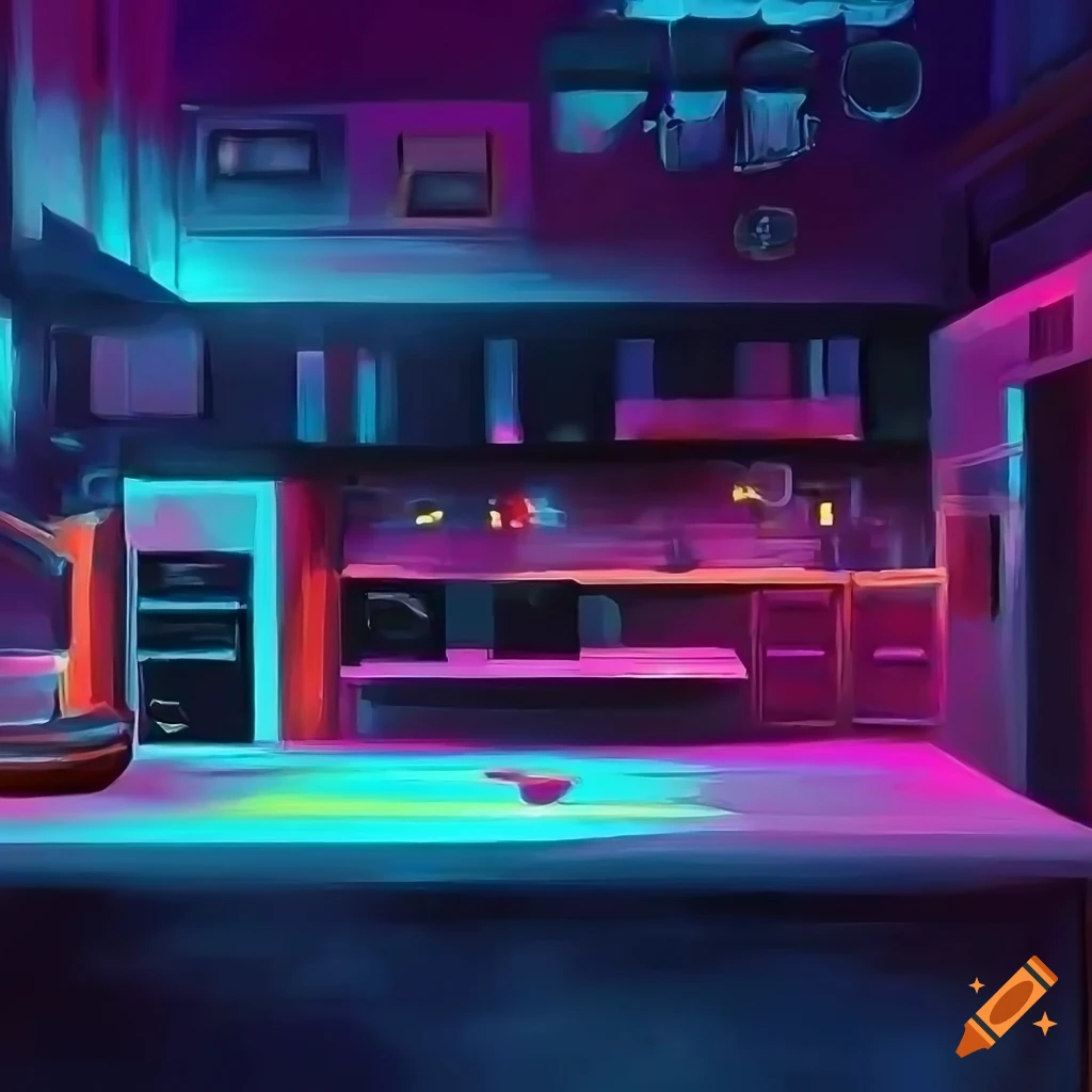 Digital illustration of a vibrant milk carton on Craiyon