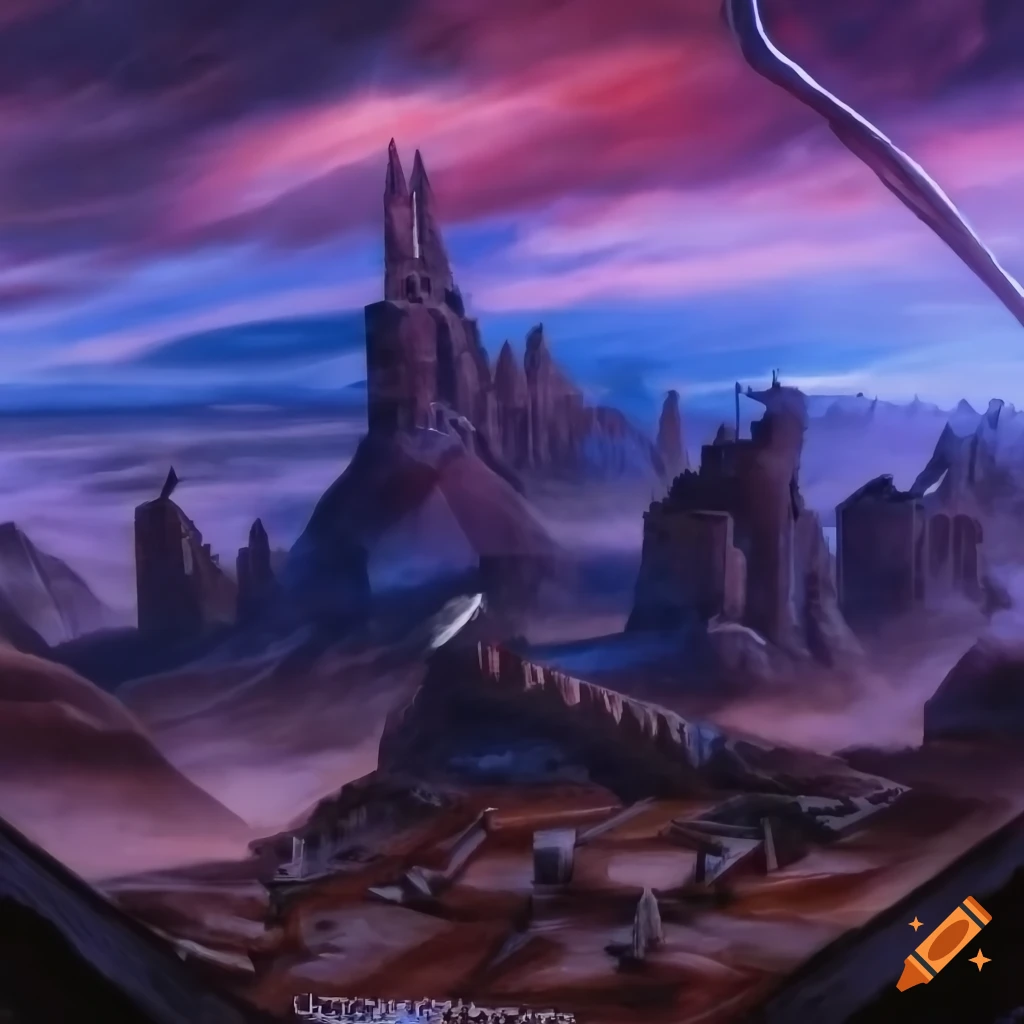 Landscape photo of grixis from magic the gathering on Craiyon