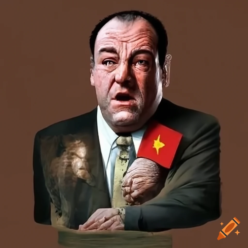 Satirical artwork combining Tony Soprano and a Chinese dictator on Craiyon