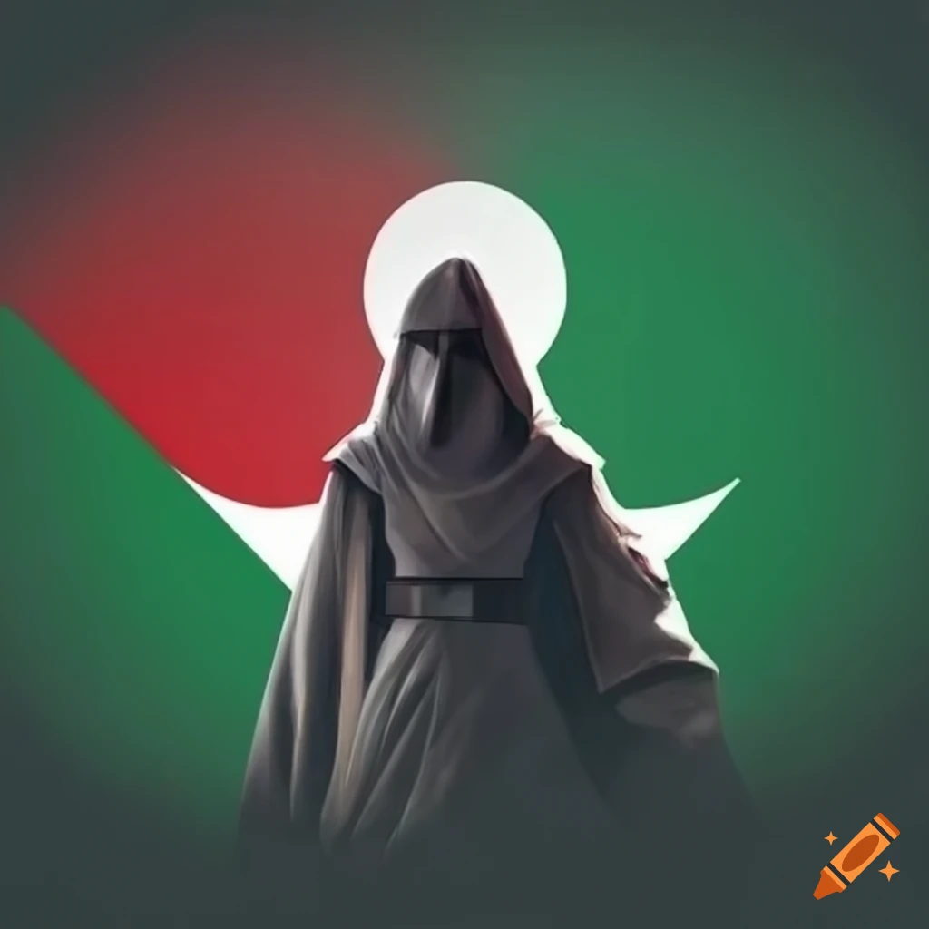 Star wars rebel alliance flag with palestinian colors