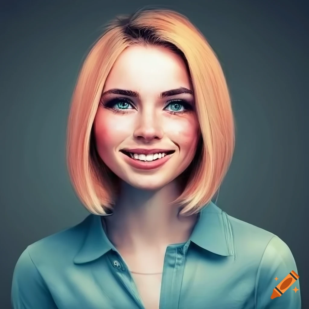 Close Up Portrait Of A Young Woman With Freckles And Blonde Hair On Craiyon