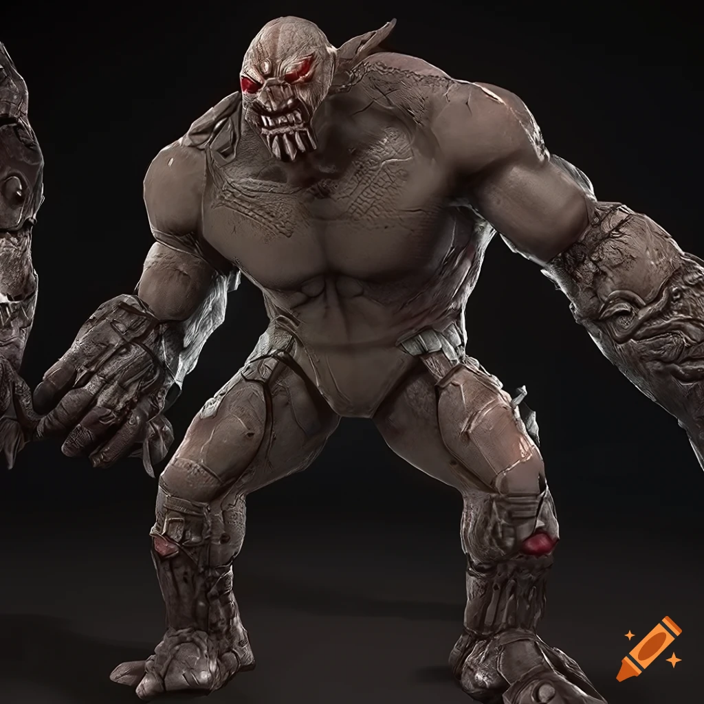 Sci-fi golem warrior with a war hammer on Craiyon