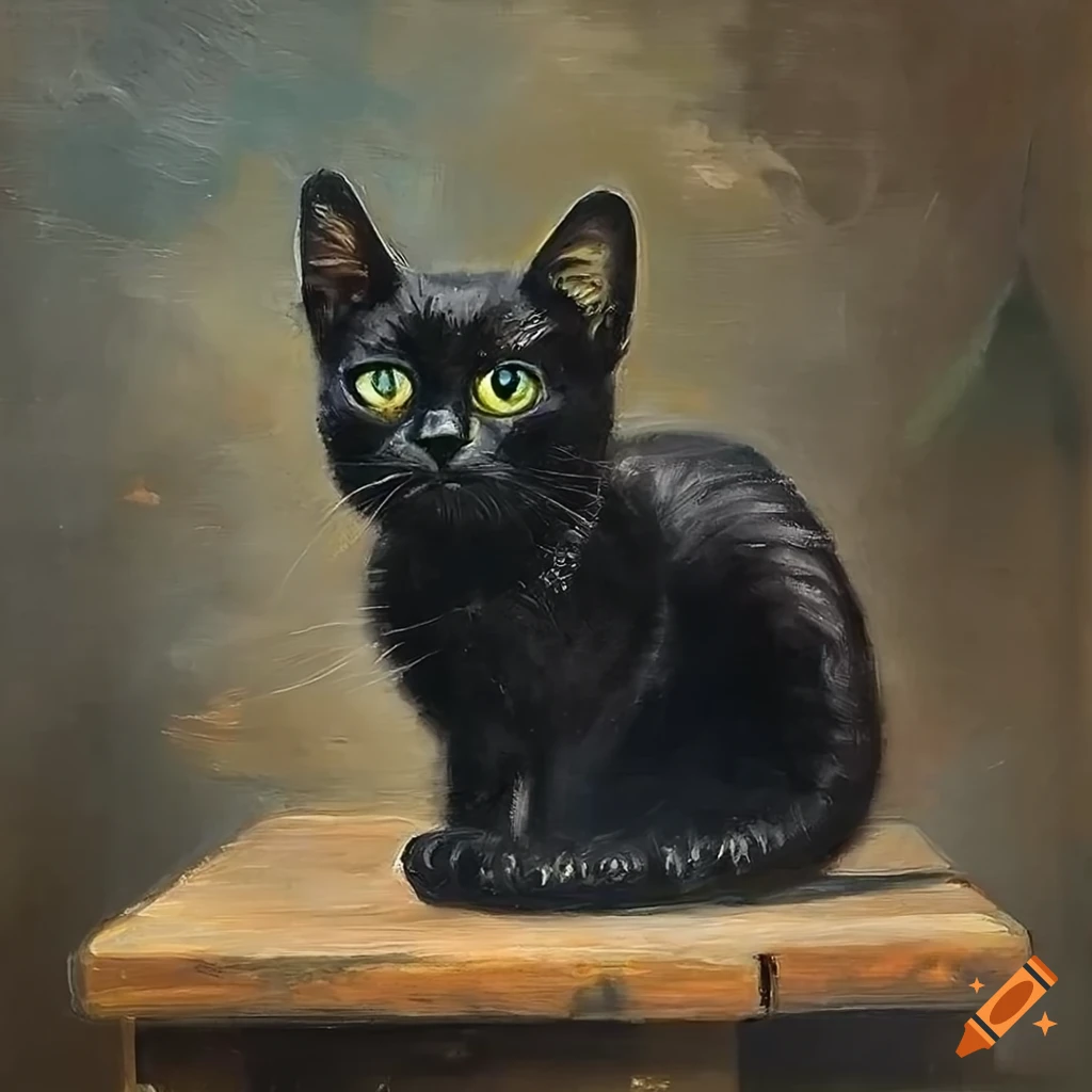 Bombay cat in a realistic vincent van gogh painting on Craiyon