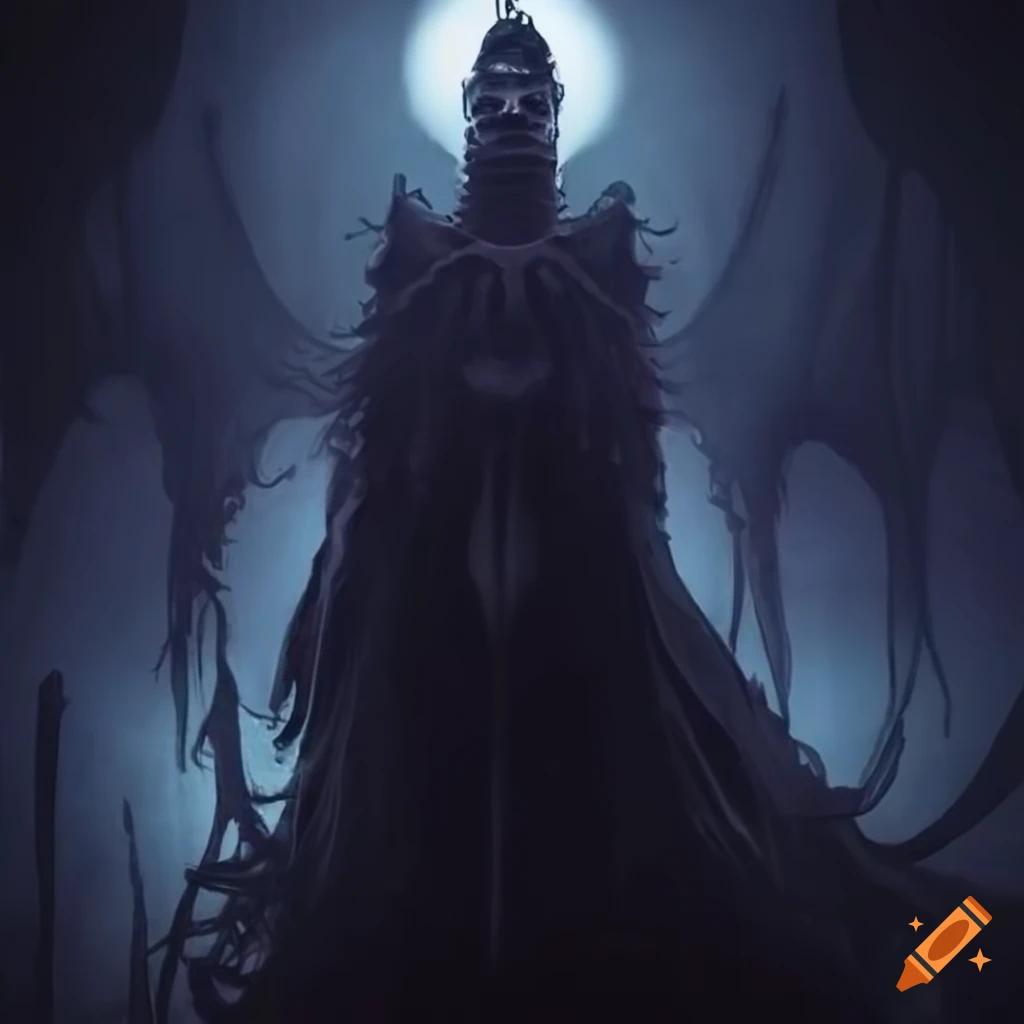 Image of a skeletal being in a void