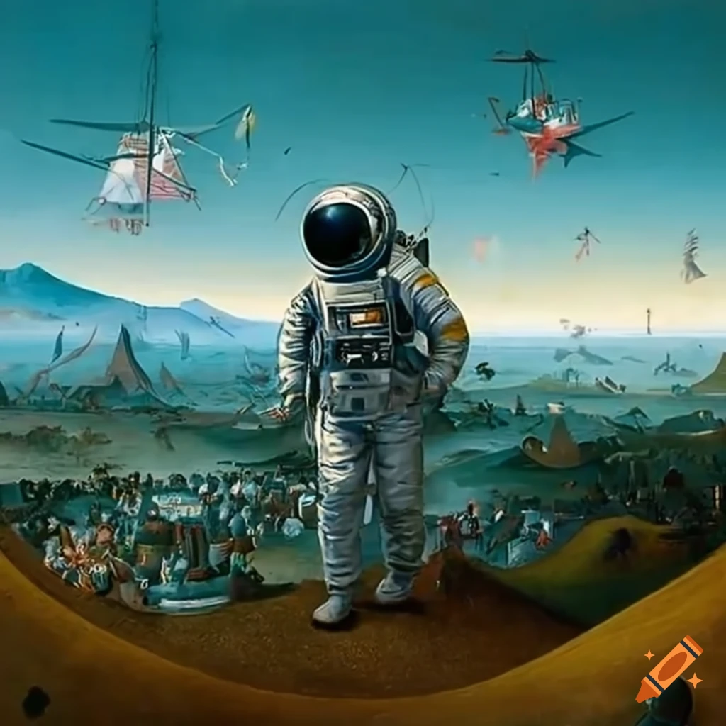 An astronaut exploring an alien planet on Craiyon