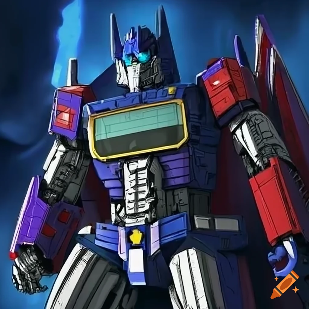 Soundwave in colors of optimus prime on Craiyon