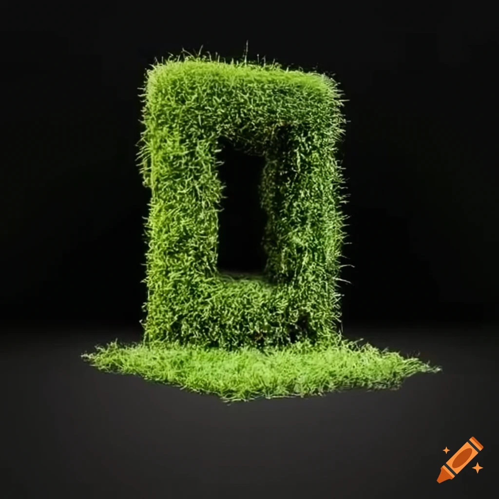 Iconic grass block from a video game on Craiyon