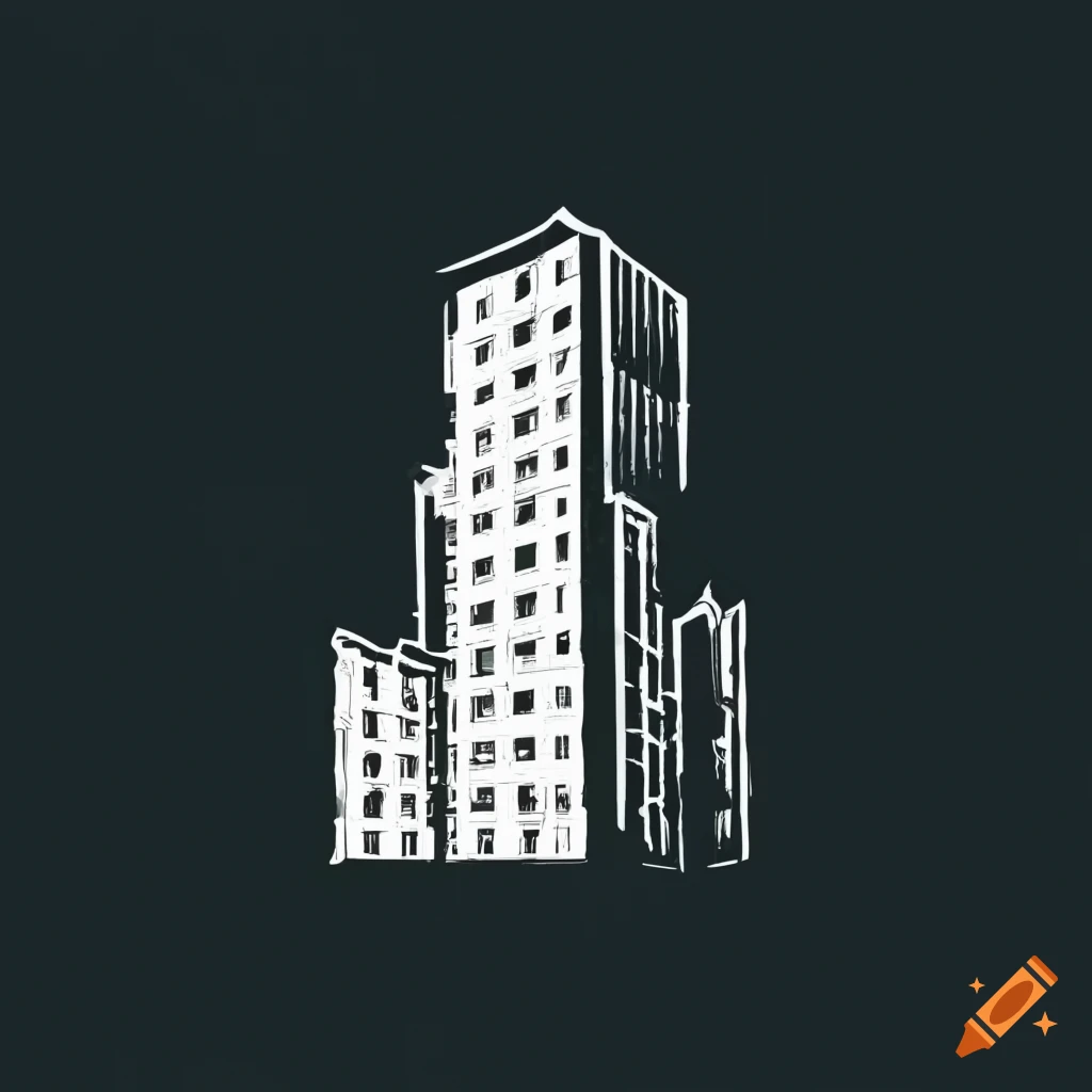 Creative logo of a building on Craiyon