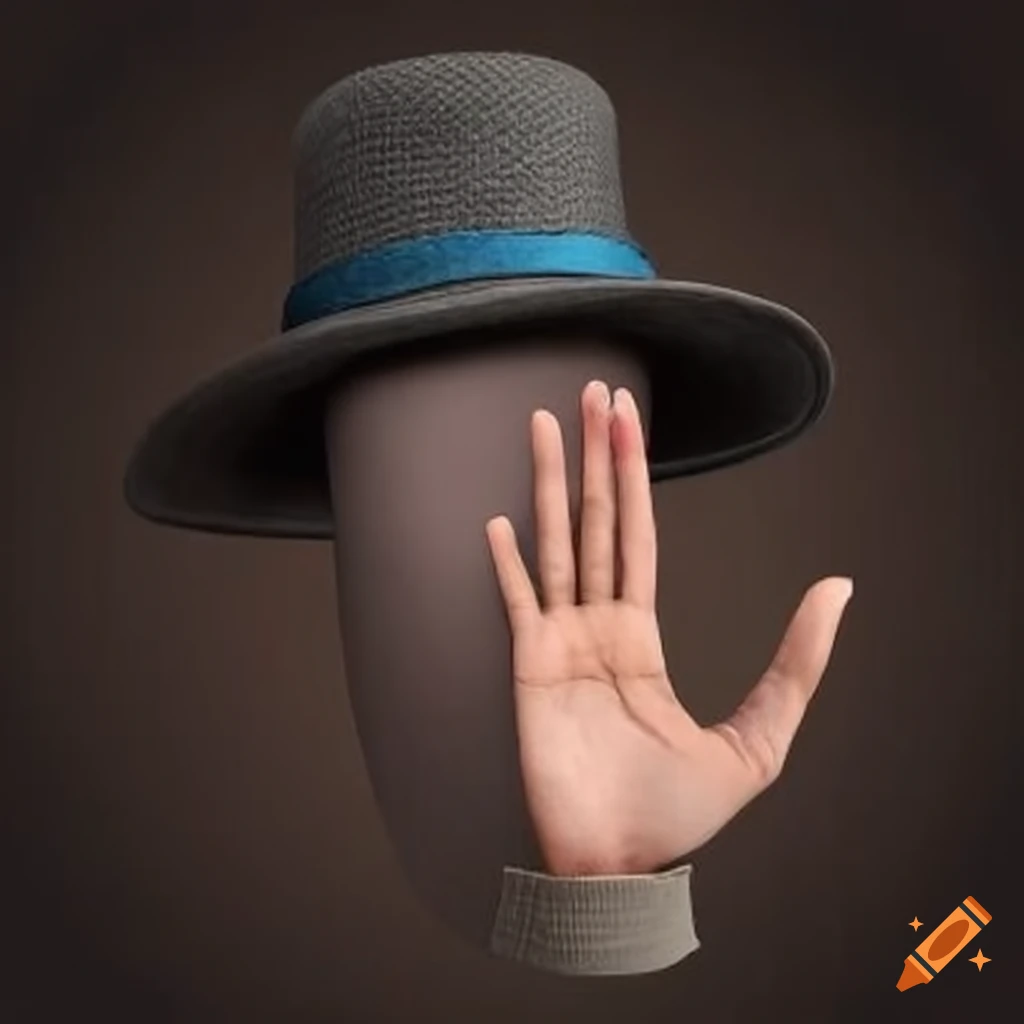 Hat with waving hand