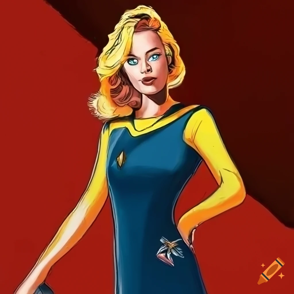 Cartoon art of eva green as romulan praetor shinzon with glowing green ...