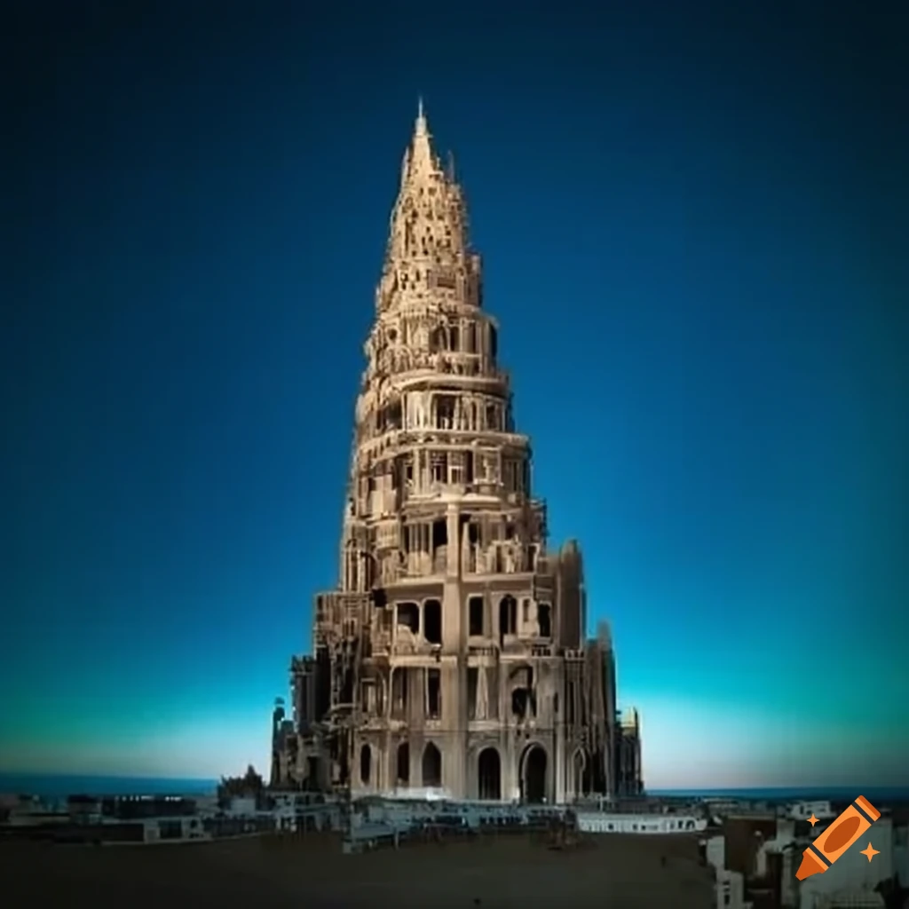 Futuristic babel tower