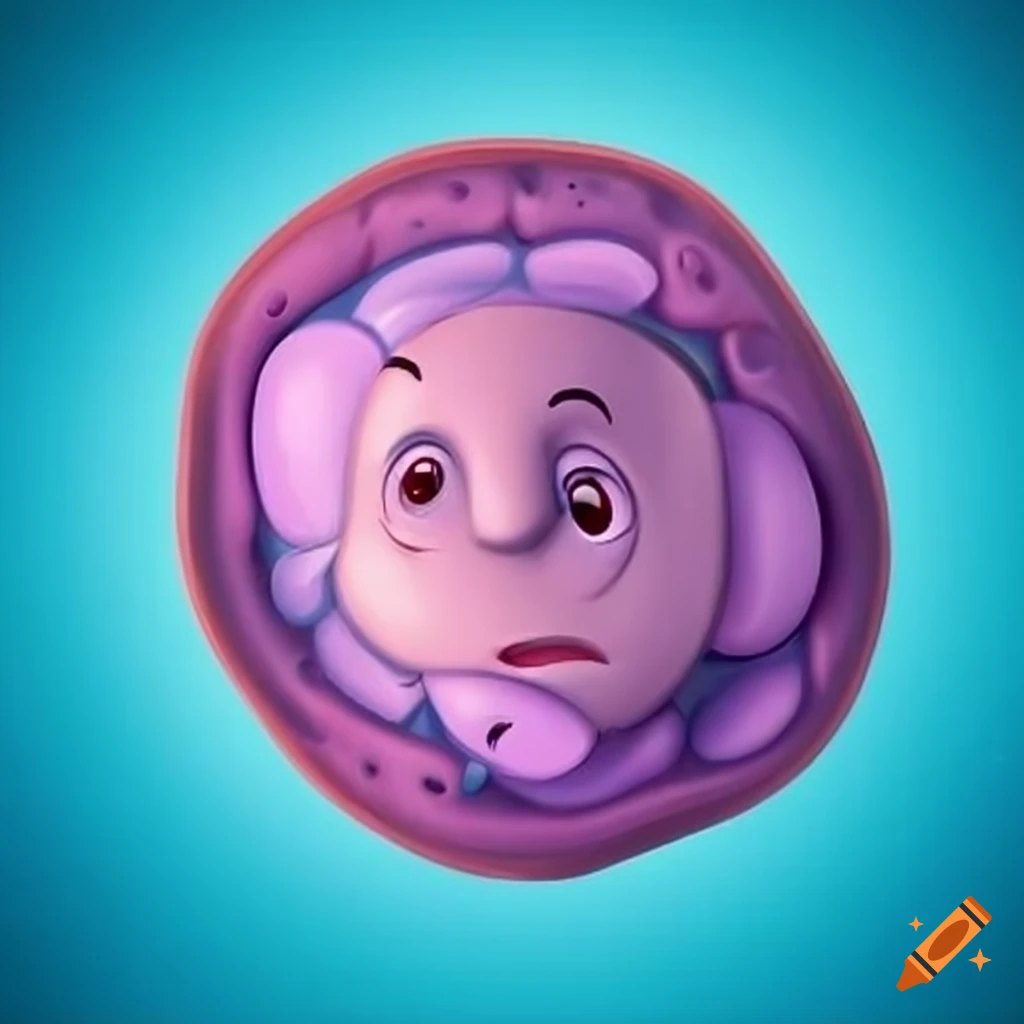 Cartoon of a smiling cell wall