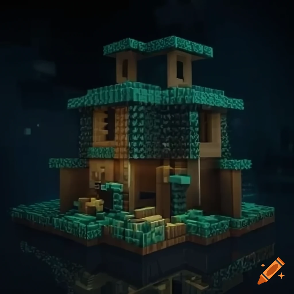 Minecraft ping servers logo on Craiyon