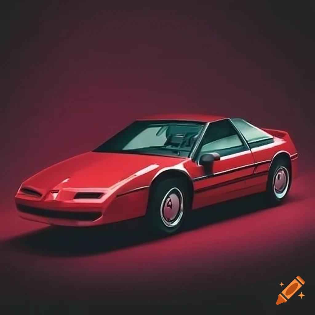 Red pontiac fiero on Craiyon