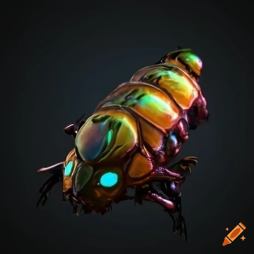 Image of an iridescent sci-fi bug