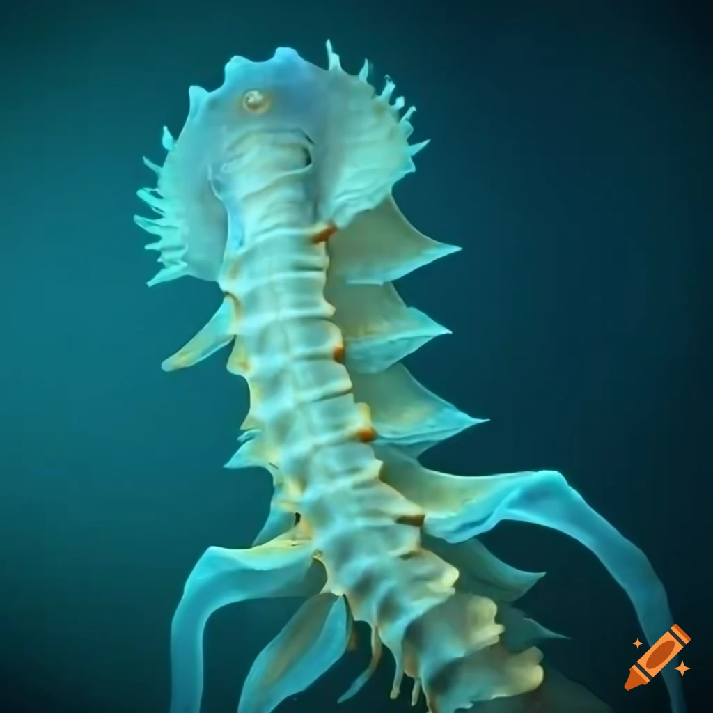 Transparent parasitic creature with gelatinous body and long arms on ...