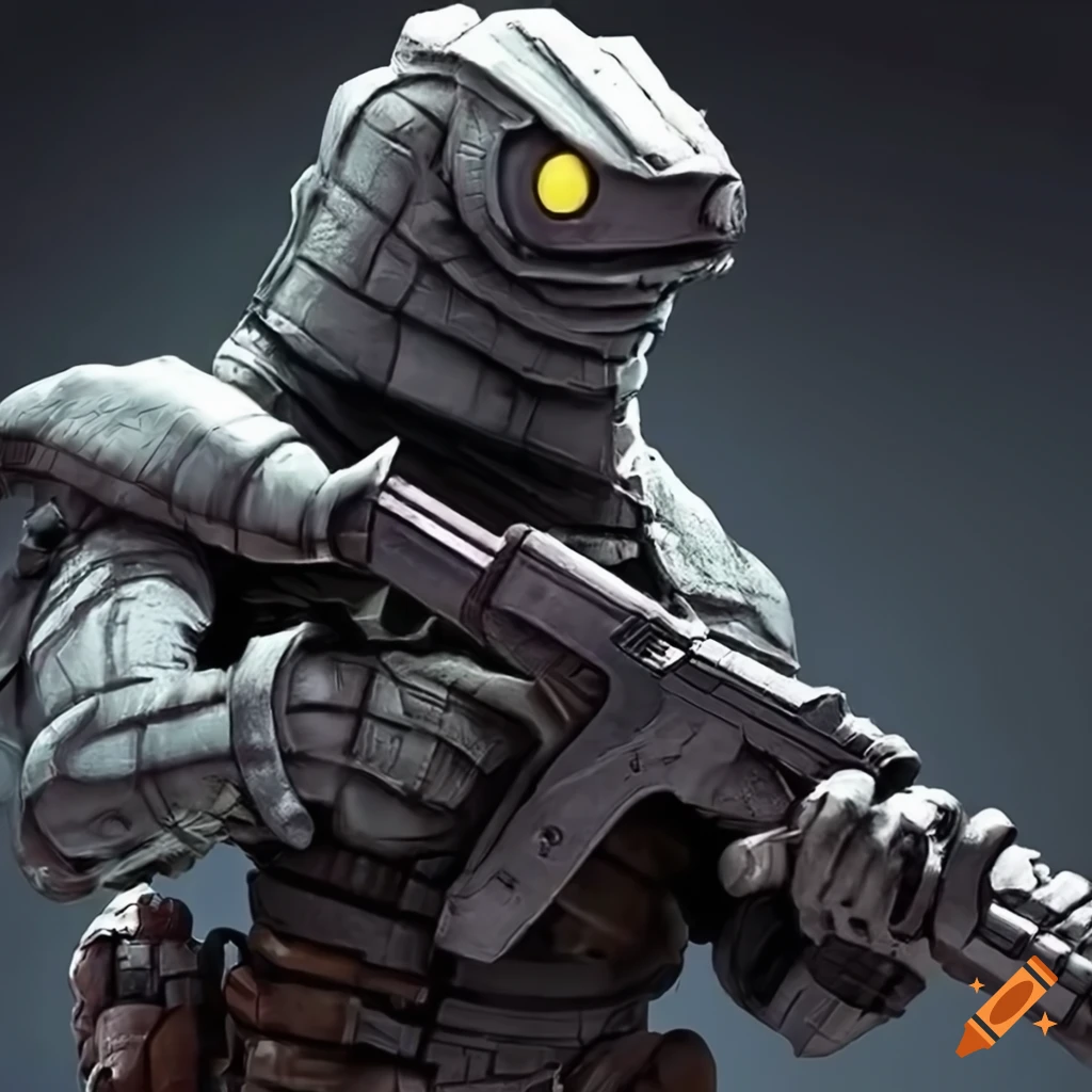 Reptilian Soldier Thomas TALARICO Sci Fi Reptilian Character