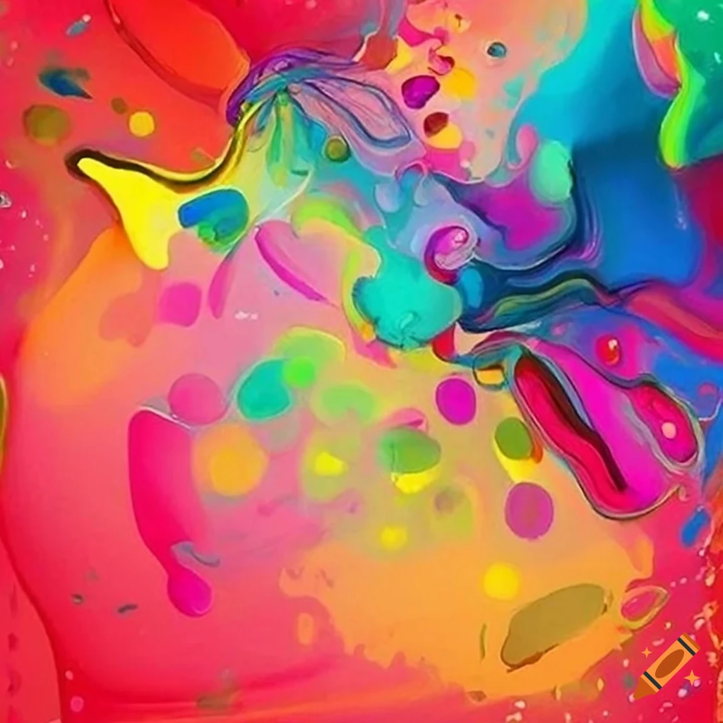 Colorful abstract illustration with champagne theme on Craiyon