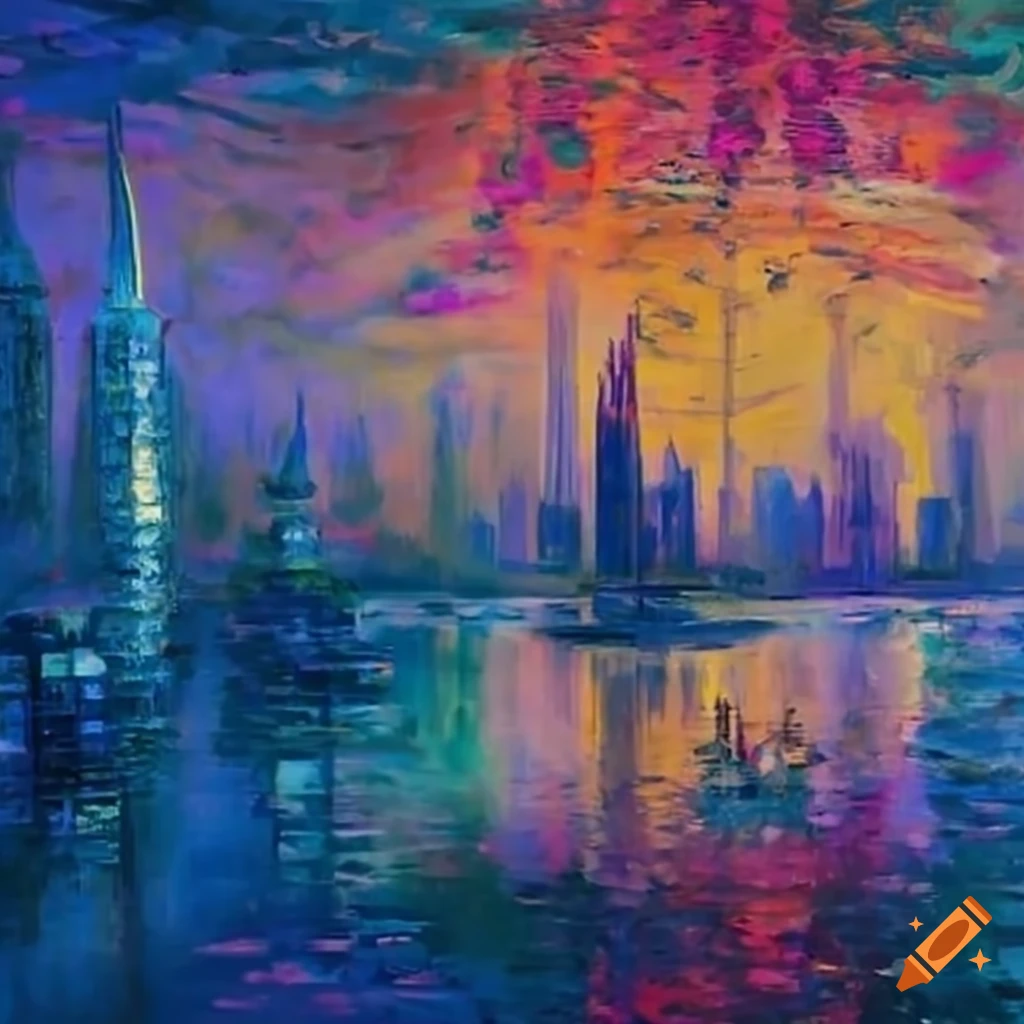 Underwater fantasy city inspired by claude monet on Craiyon
